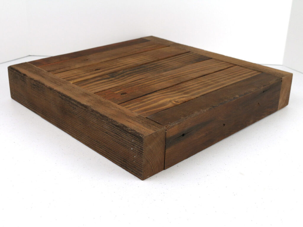 Stained Rustic Wood Wedding Cake Stand